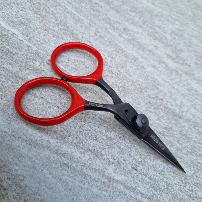 Dr.Slick BLACK WIDOW BENT SHAFT Adjustable Tension RAZOR SCISSORS with ...