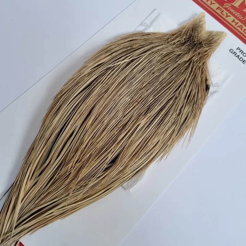 Whiting Pro-Grade Dry Fly Rooster Cape in Silver Badger